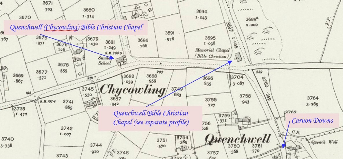 Mapping Methodism – Quenchwell 1906 Bible Christian Chapel – Cornish Story