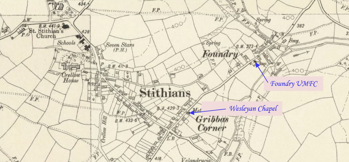 Mapping Methodism – Stithians Gribbas Corner Wesleyan Chapel – Cornish ...