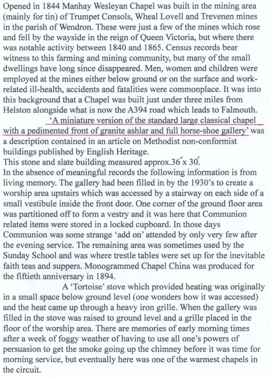 Mapping Methodism – Manhay Wesleyan Chapel – Cornish Story