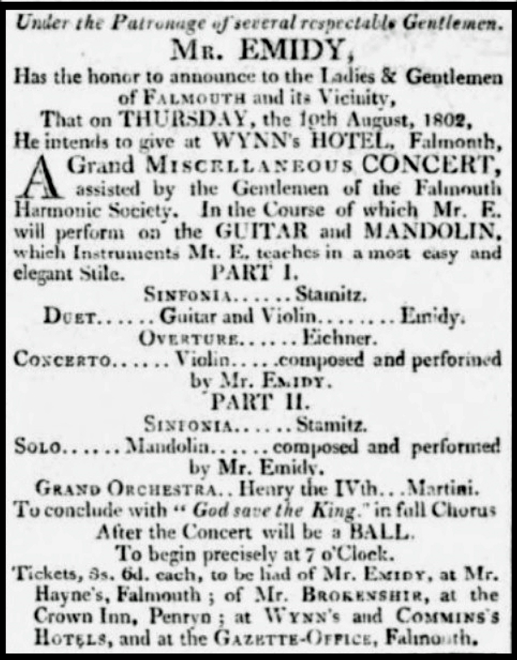 Joseph Antonia Emidy – Cornish Story