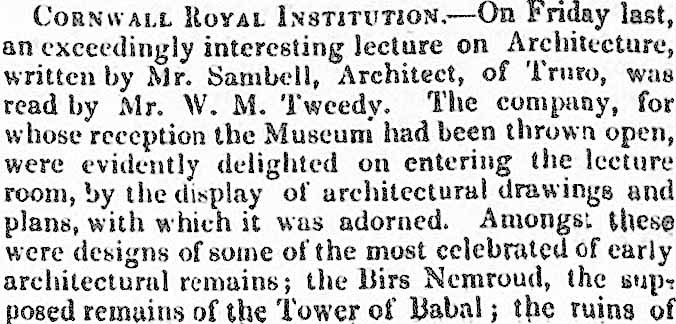 Philip Sambell – Architect – Cornish Story