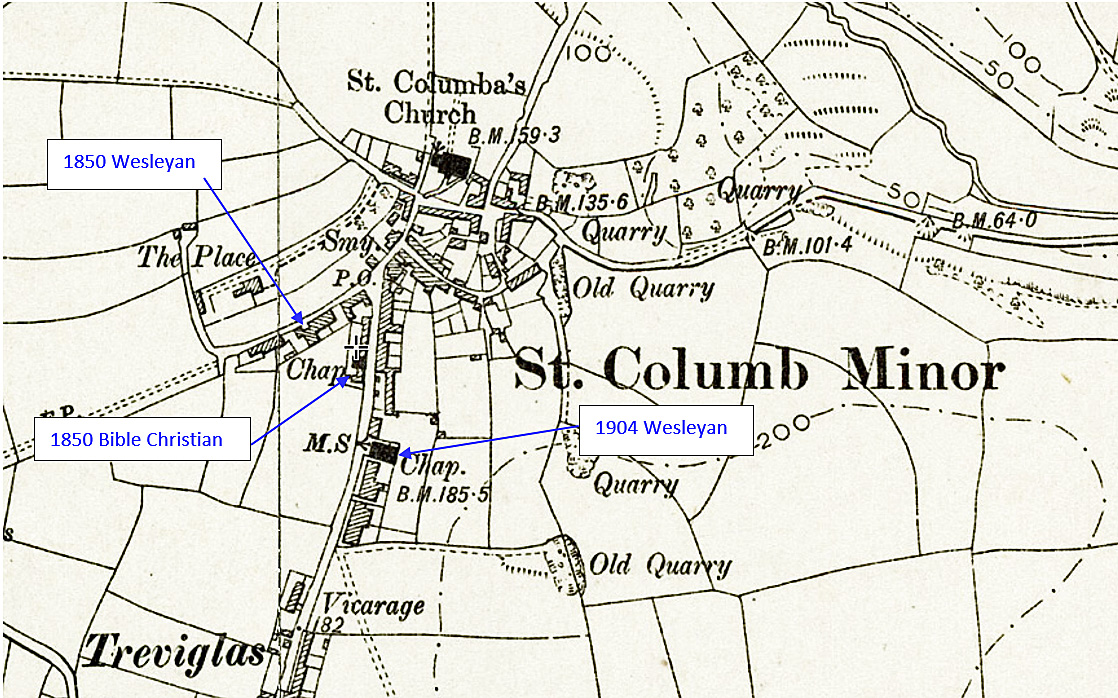 Mapping Methodism – St Columb Minor Bible Christian Chapel – Cornish Story